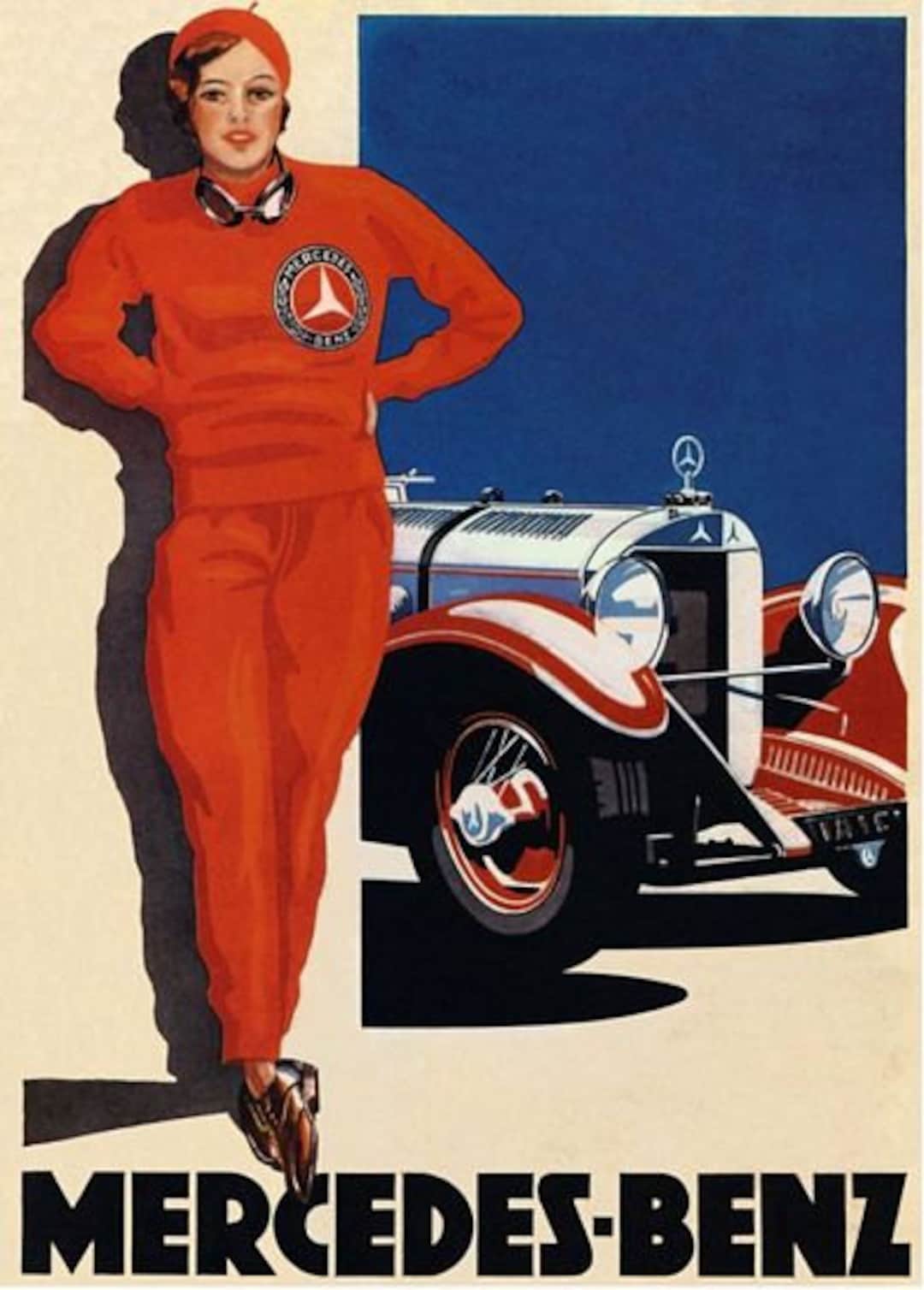 Vintage Mercedes Benz Advertsement Poster A3 Print - Etsy