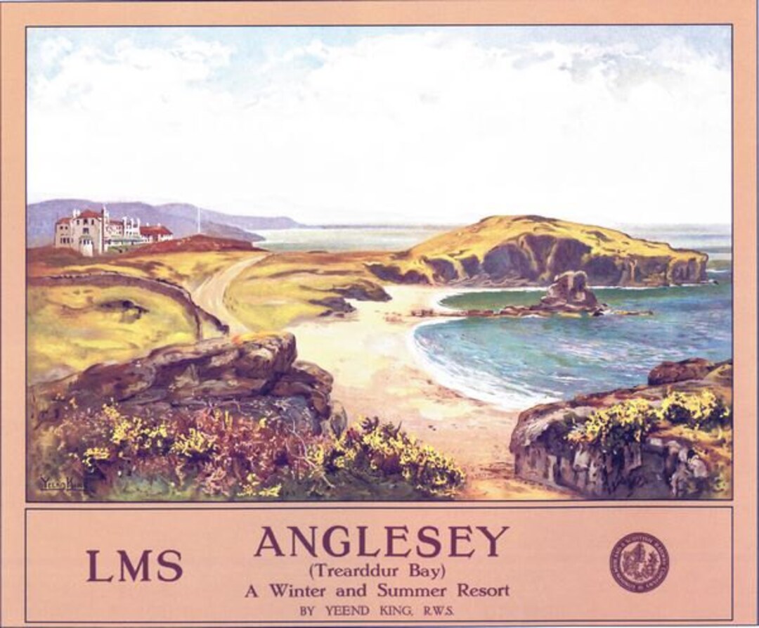 Vintage LMS Anglesey Railway Poster A3/A2/A1 Print - Etsy