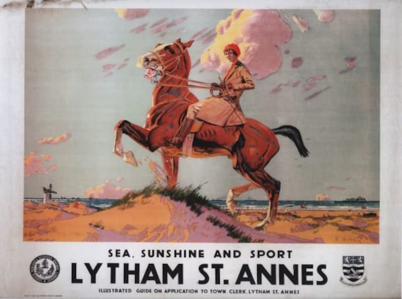 Vintage LMS Lytham St Annes Railway Poster A3/A2/A1 Print - Etsy