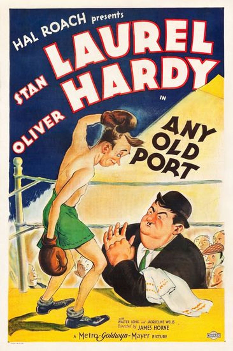 Vintage Laurel and Hardy Any Old Port Movie Poster A3/A2/A1 Print - Etsy UK