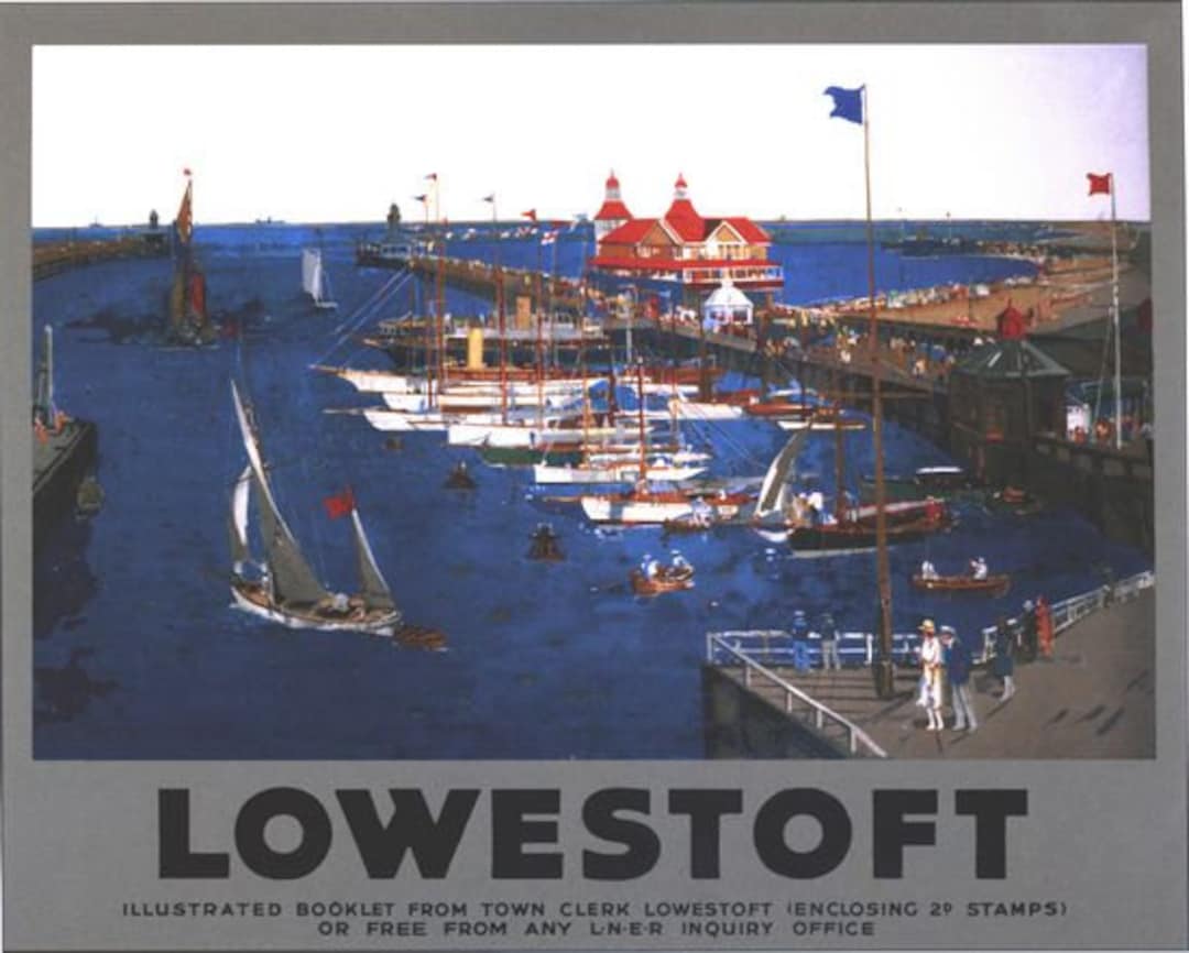Vintage LNER Lowestoft Railway Poster A3/A2/A1 Print - Etsy