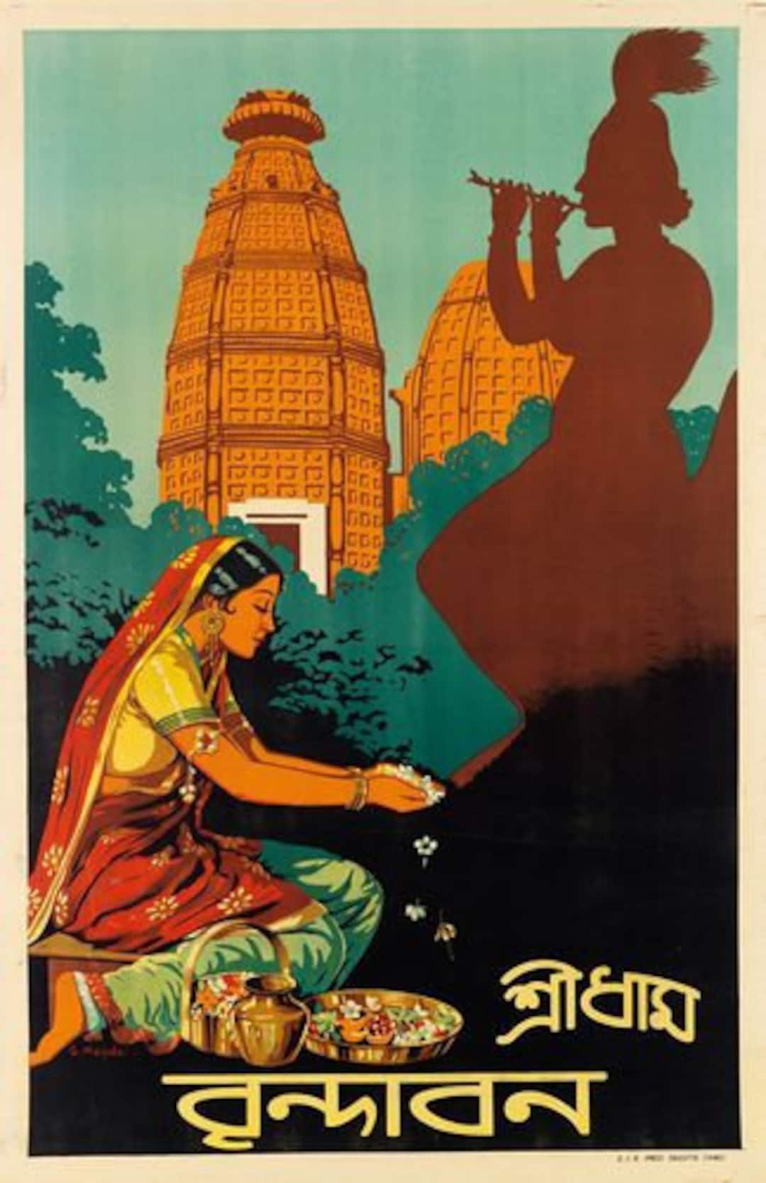 Vintage Indian Language Visit India Tourism Poster A3 Print - Etsy UK