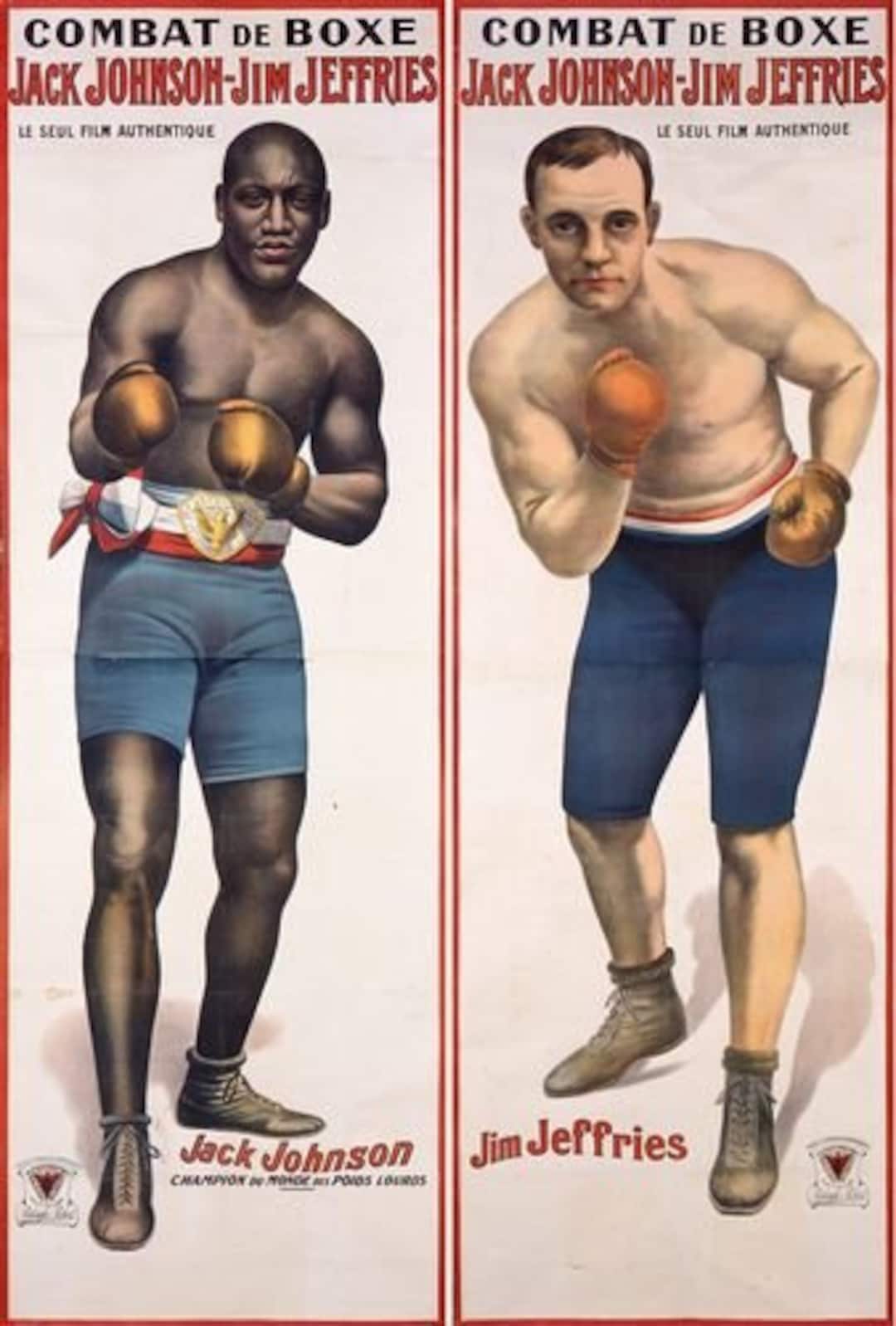 1910 Jack Johnson Jim Jeffries Boxing Poster A3 Print - Etsy