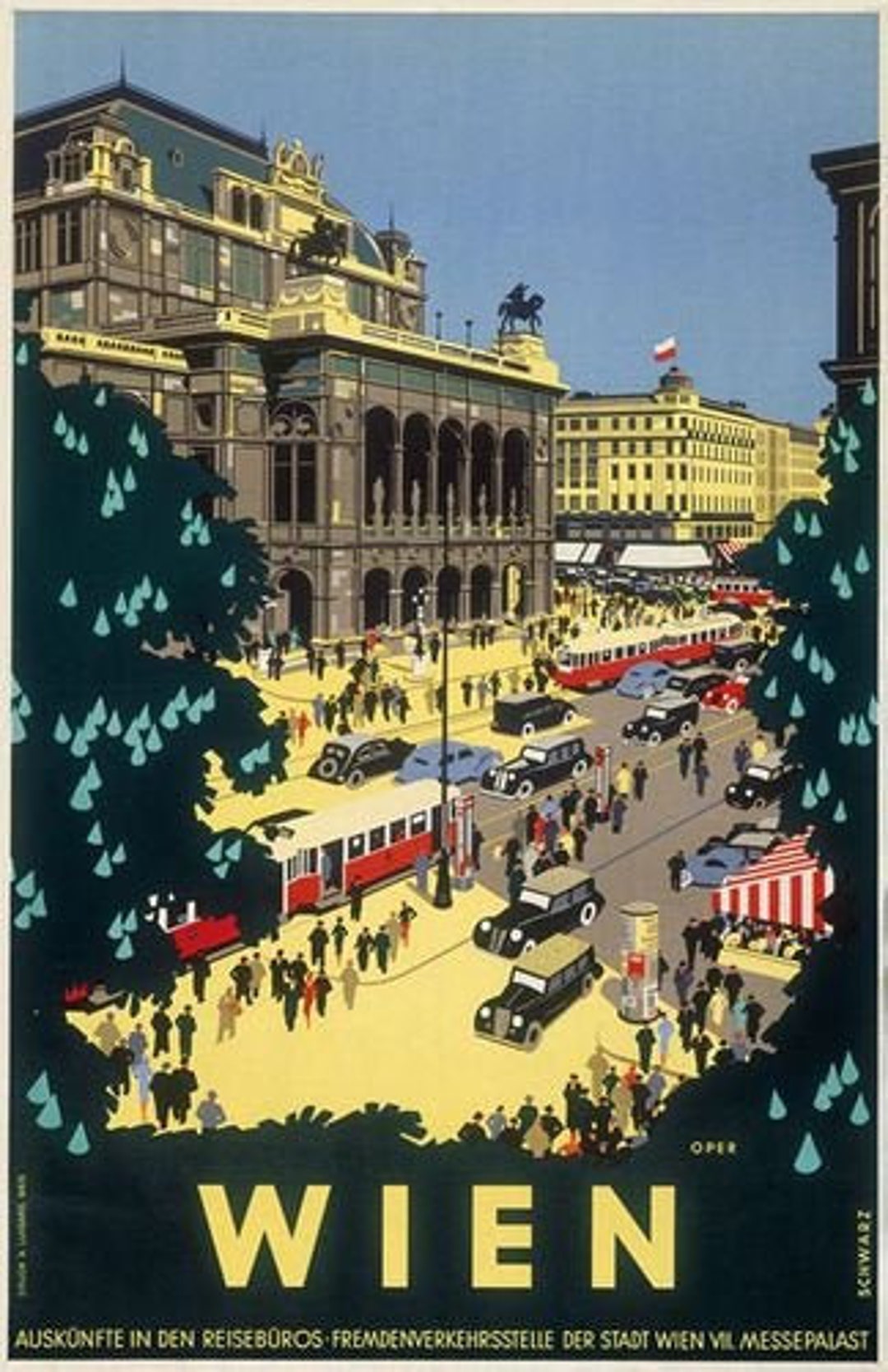 Vintage Vienna Austria Tourism Poster A3 Print - Etsy