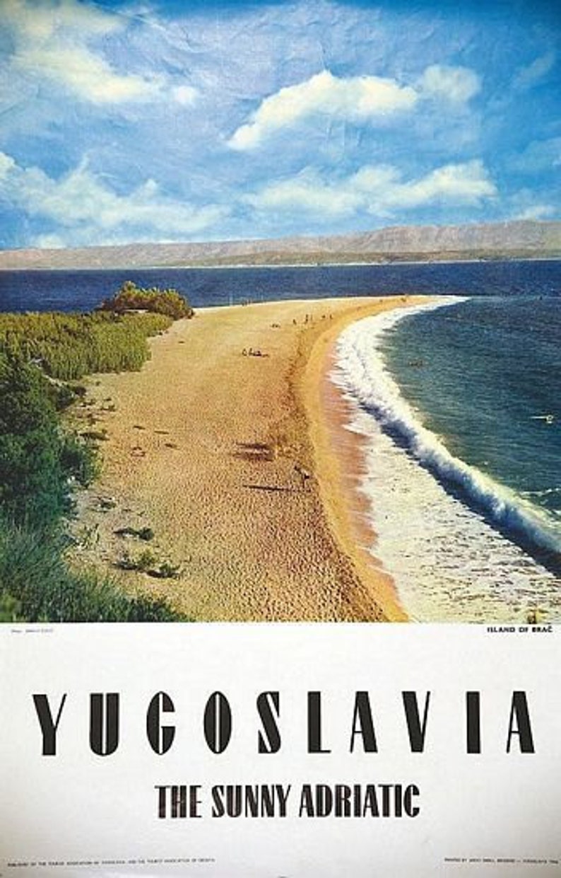 Vintage Yugoslavia Tourism Poster A3 Print - Etsy