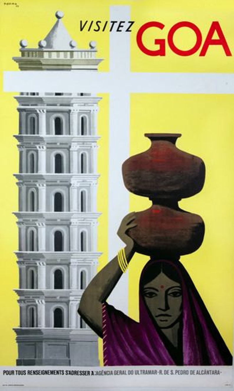 Vintage Goa India Tourism Poster A3 Print - Etsy