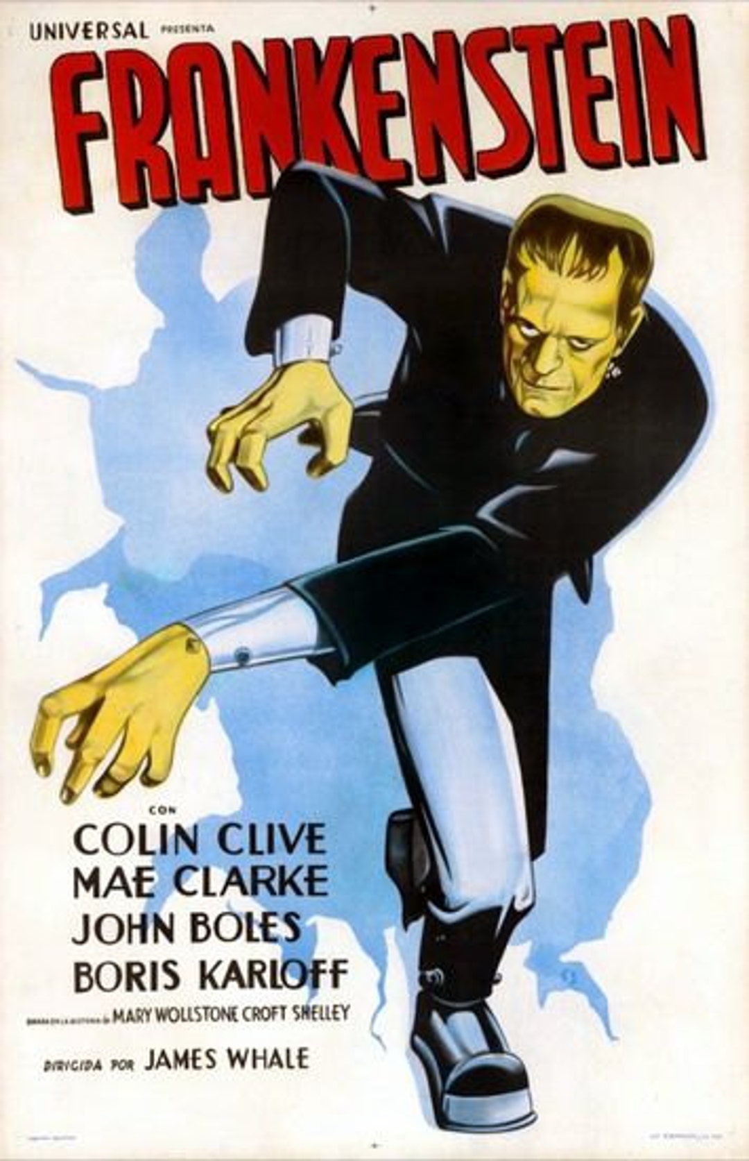 Vintage Boris Karloff Frankenstein Movie Poster A3 Print - Etsy