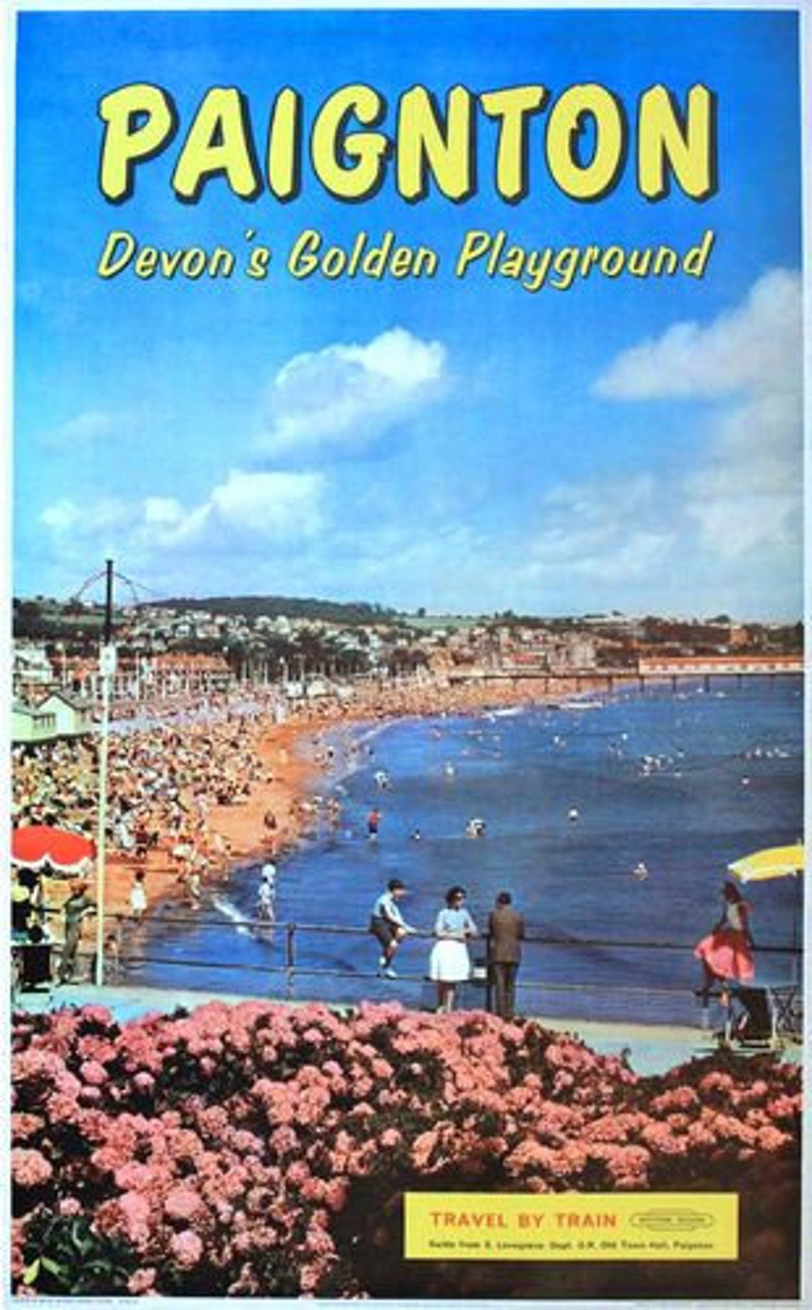 Vintage British Rail Paignton Devon Railway Poster A3 Print - Etsy