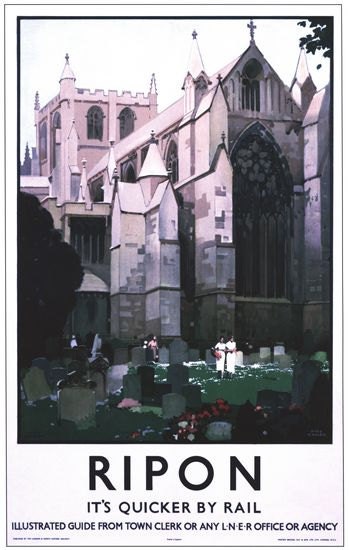 Vintage LNER Ripon Yorkshire Railway Poster A3/A2/A1 Print - Etsy