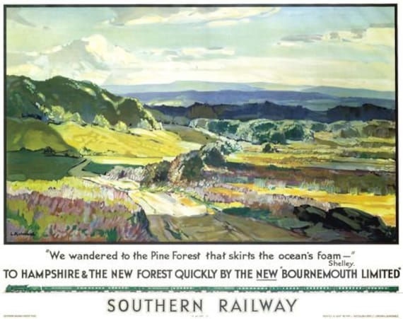 Vintage Southern Railways New Forest Railway Poster A3 Print | Etsy