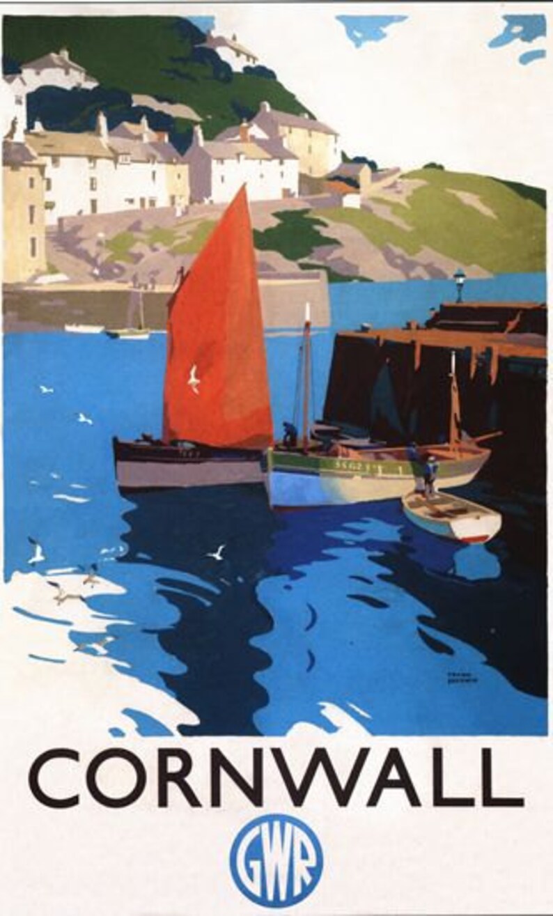 Vintage GWR Cornwall Railway Poster A3/A2/A1 Print - Etsy UK