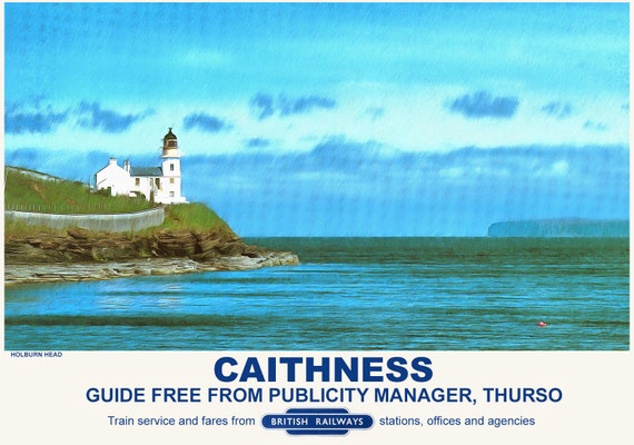 Vintage Style Railway Poster Caithness Scotland A3/A2 Print | Etsy