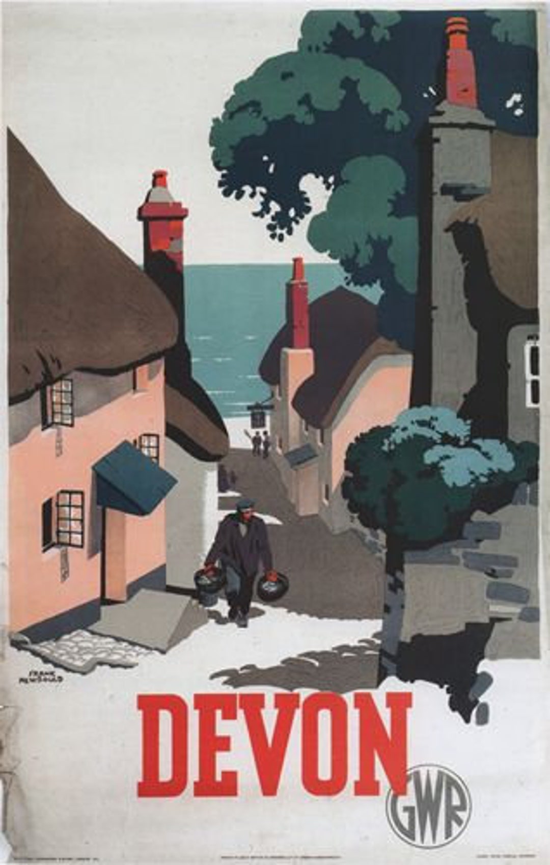 Vintage GWR Devon Railway Poster A3/A2/A1 Print - Etsy