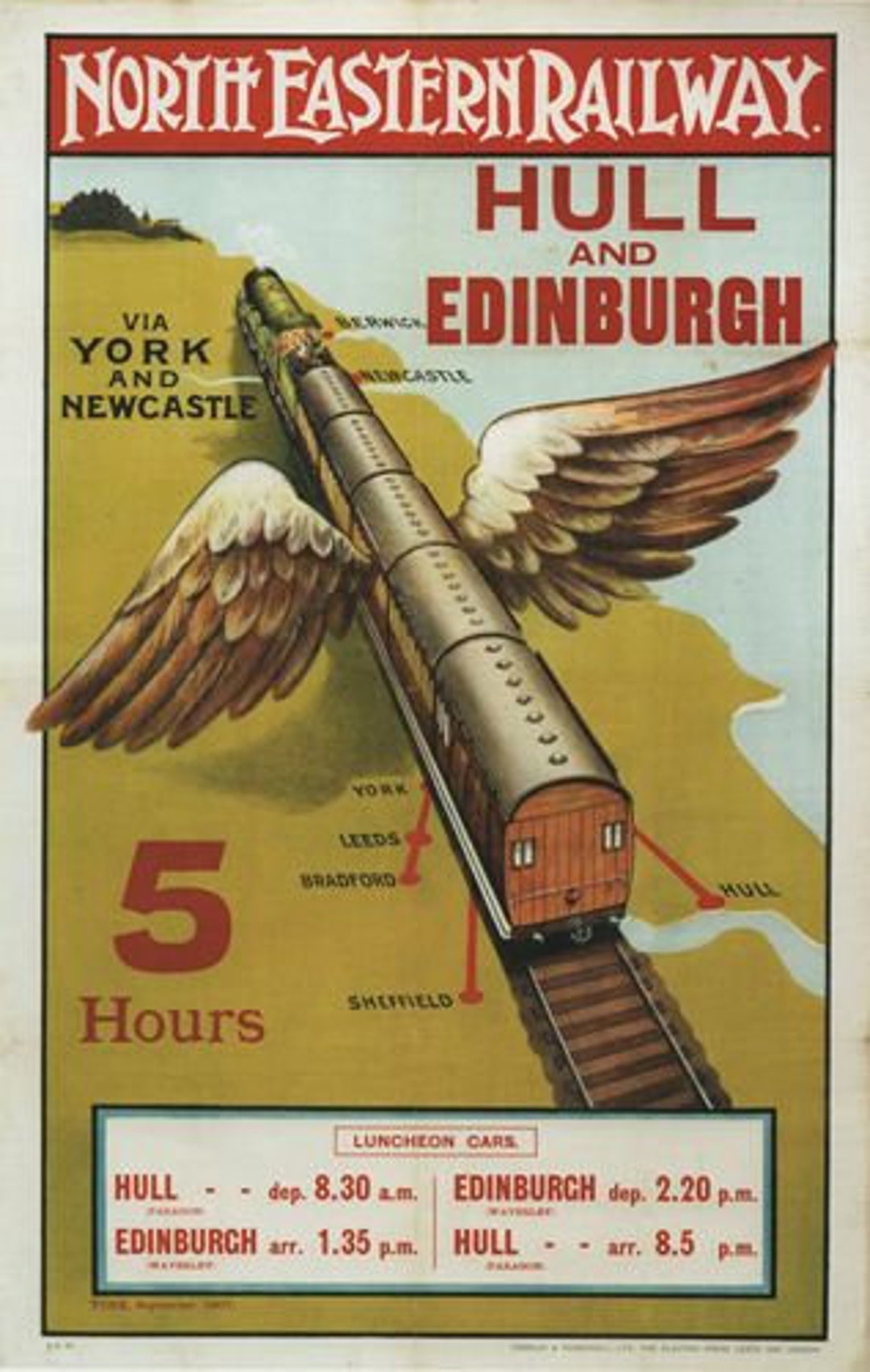 Vintage Hull to Edinburgh NE Railway Poster A3/A2/A1 Print - Etsy UK