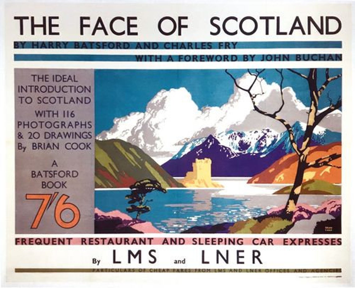 Vintage LMS LNER The Face of Scotland Railway Poster A3 Print | Etsy
