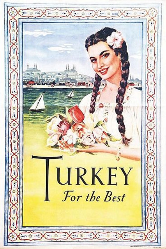 Vintage Turkey Tourism Poster A3 Print | Etsy