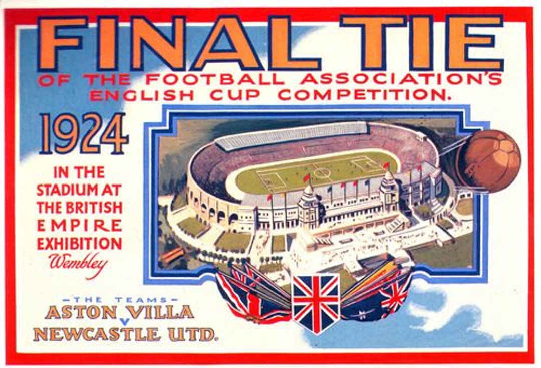 1924 FA Cup Final Promotional Poster A3/A2/A1 Print - Etsy