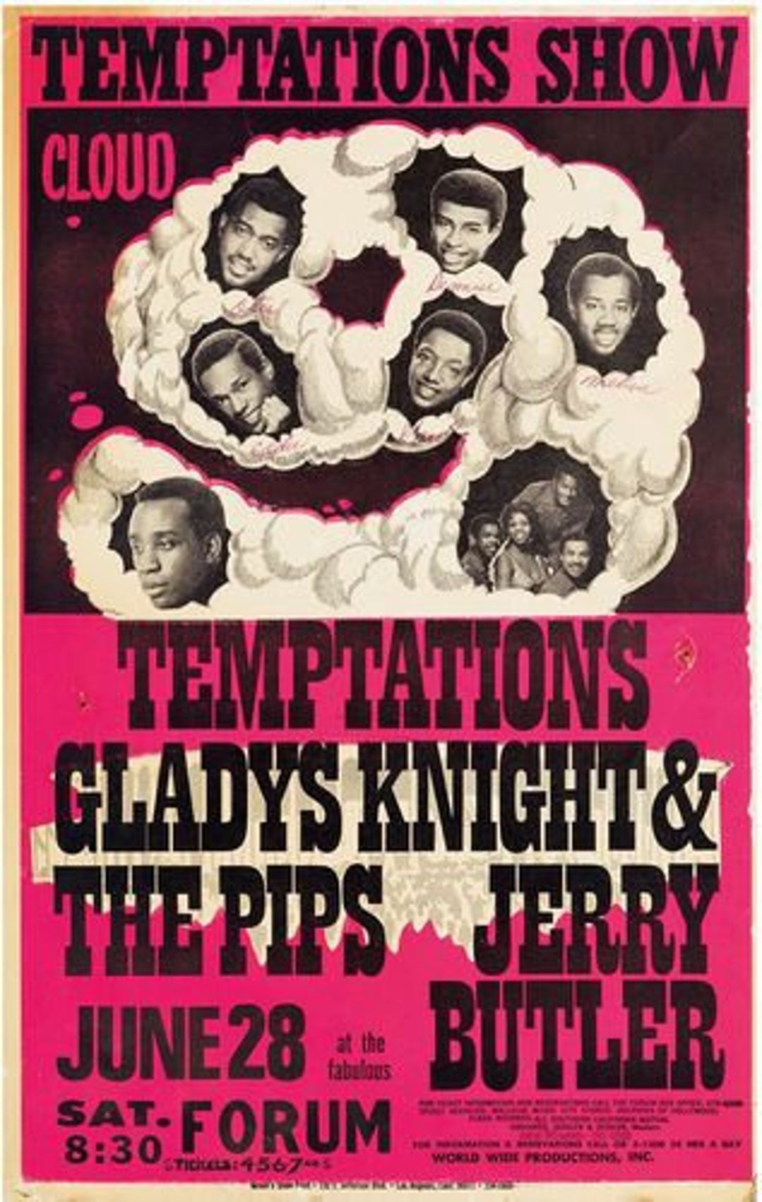 Vintage Motown Temptations Gladys Knight Concert Poster A3 Print - Etsy
