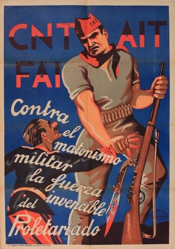 Vintage Spanish Civil War Propaganda Poster A3 Print | Etsy