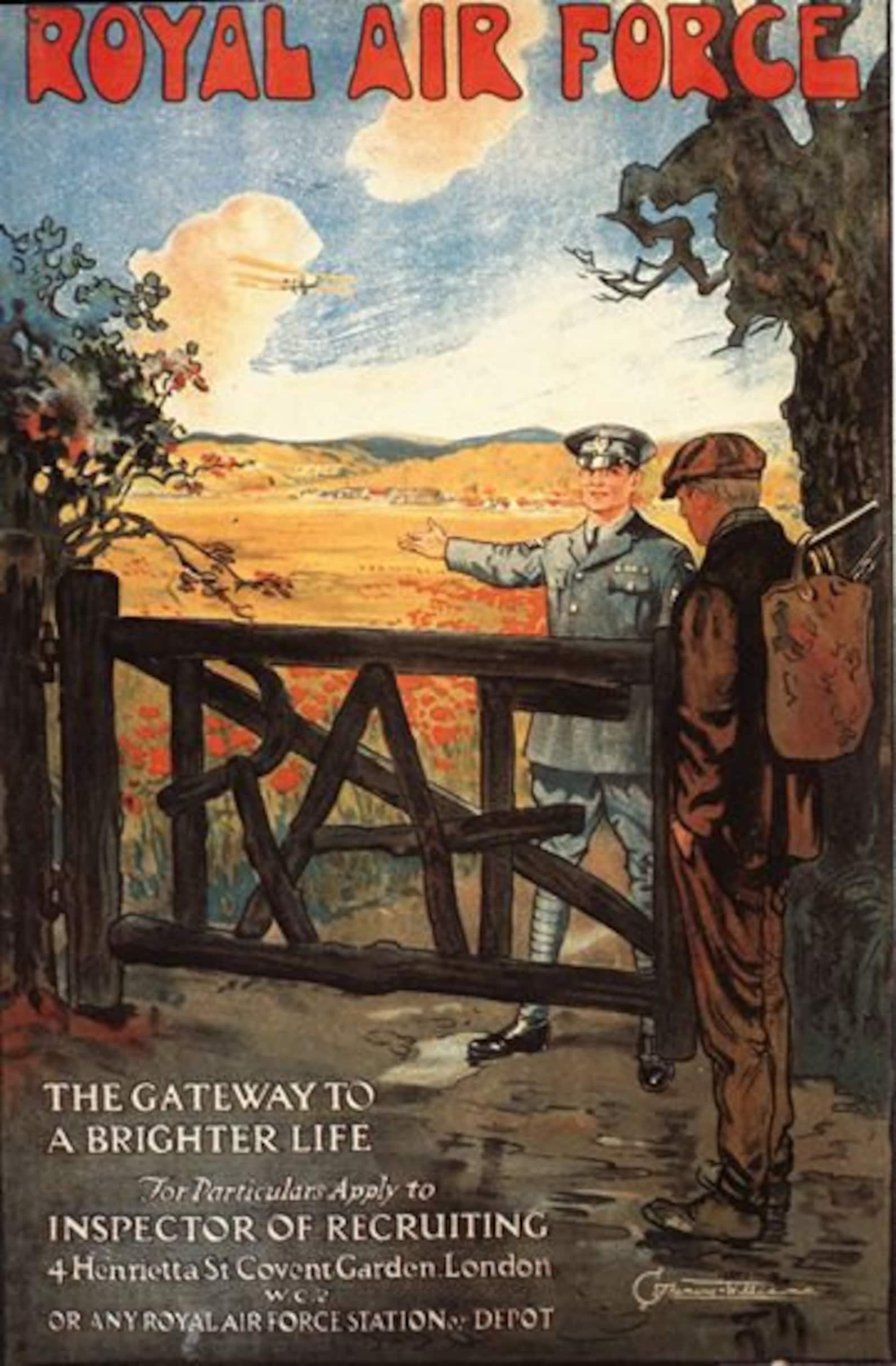 Vintage 1920's Royal Air Force RAF Recruitment Poster A3 Print - Etsy UK