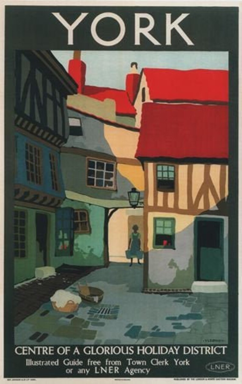 Vintage Vintage LNER York Railway Poster A3/A2/A1 Print - Etsy UK