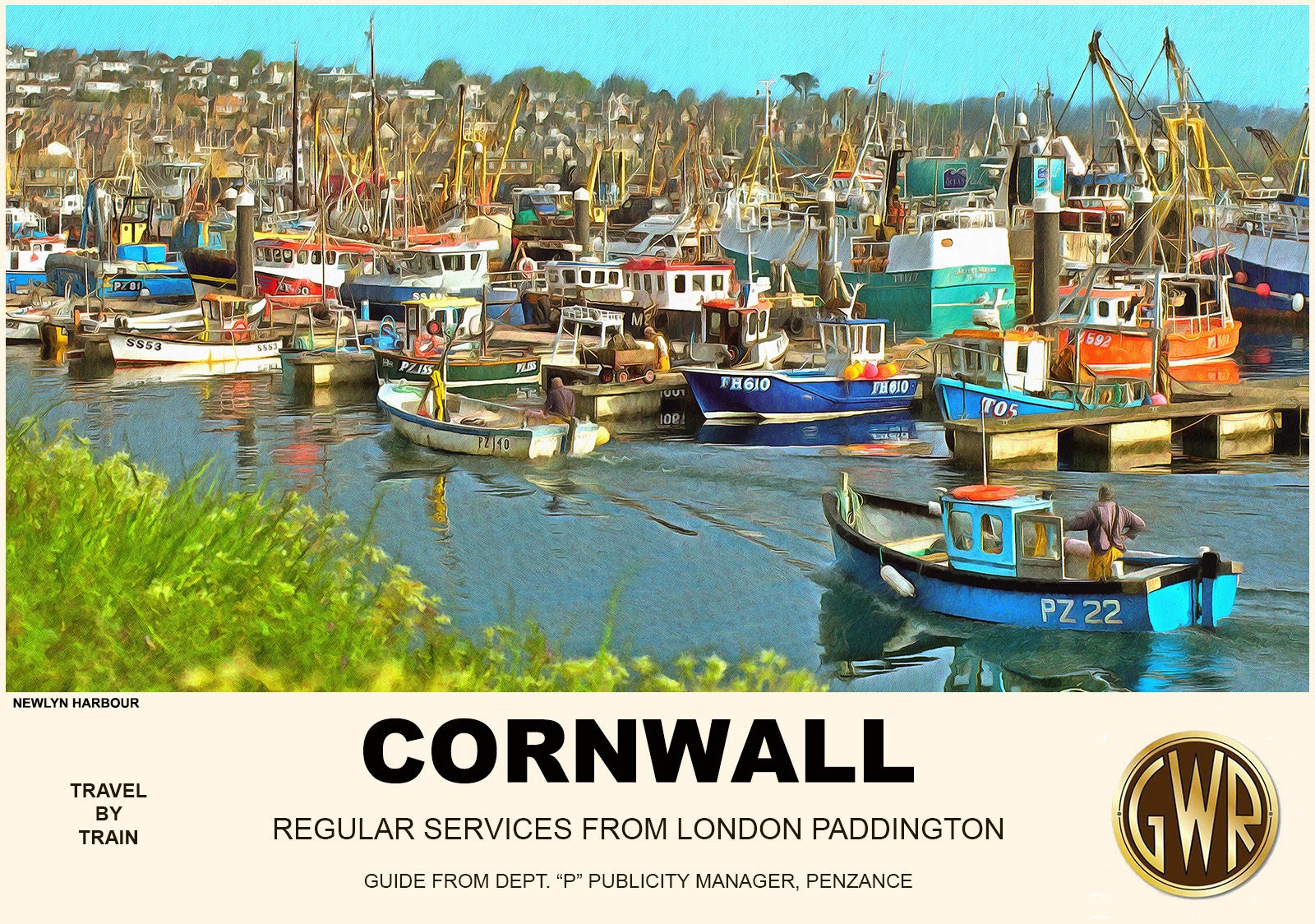 Vintage Style Railway Poster Newlyn Cornwall A3/A2 Print - Etsy UK