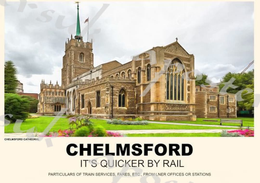 Vintage Style Railway Poster Chelmsford Essex A3/A2 Print - Etsy