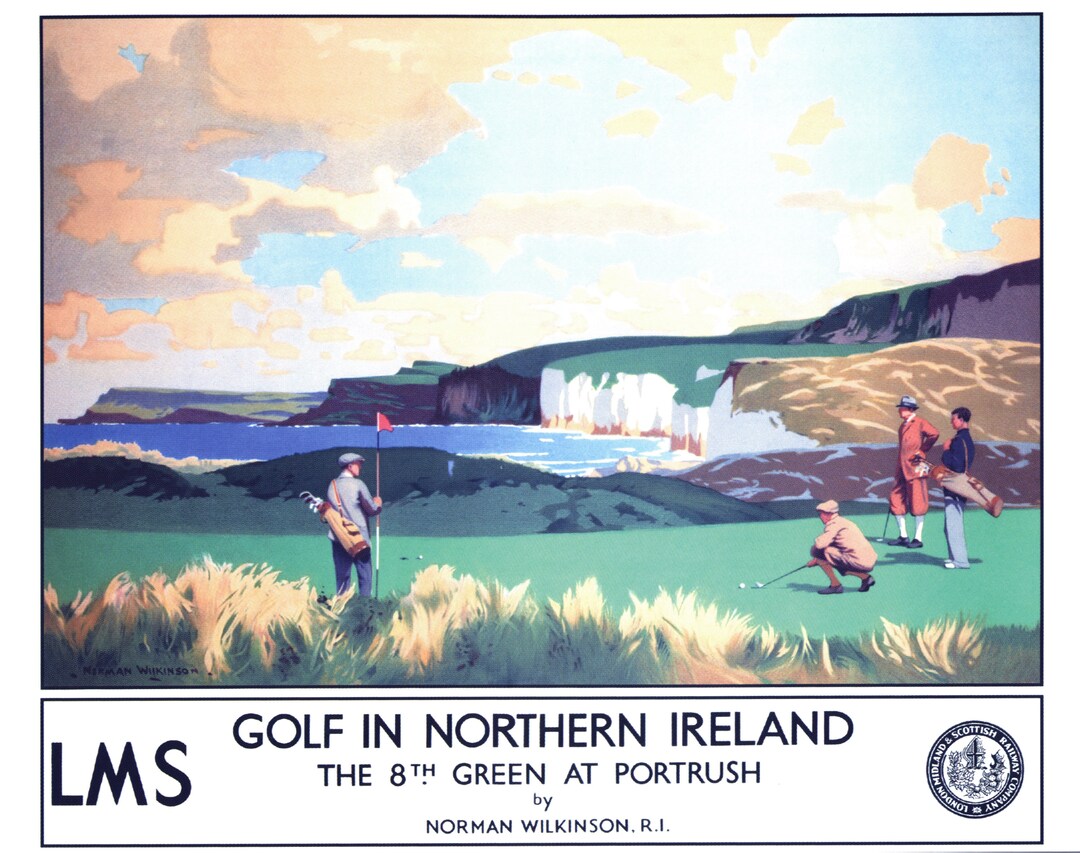 LMS Golf in Northern Ireland Portrush Railway Poster A3/A2/A1 Print - Etsy