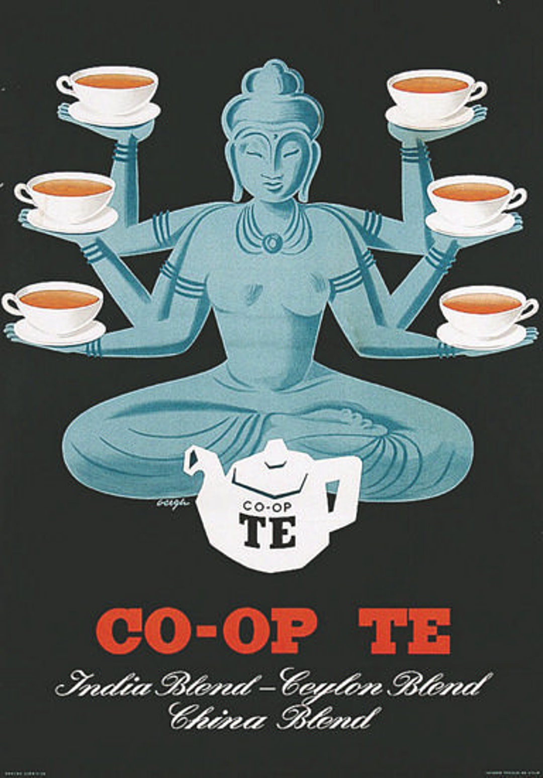 Vintage Co Op Tea Advertisement Poster A3 Print - Etsy