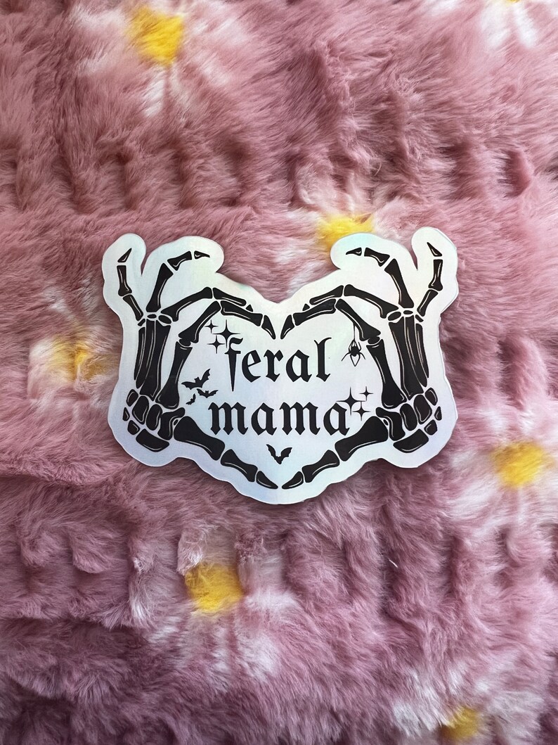 Feral Mama Sticker Sticker for Moms Goth/alt/grunge Sticker - Etsy