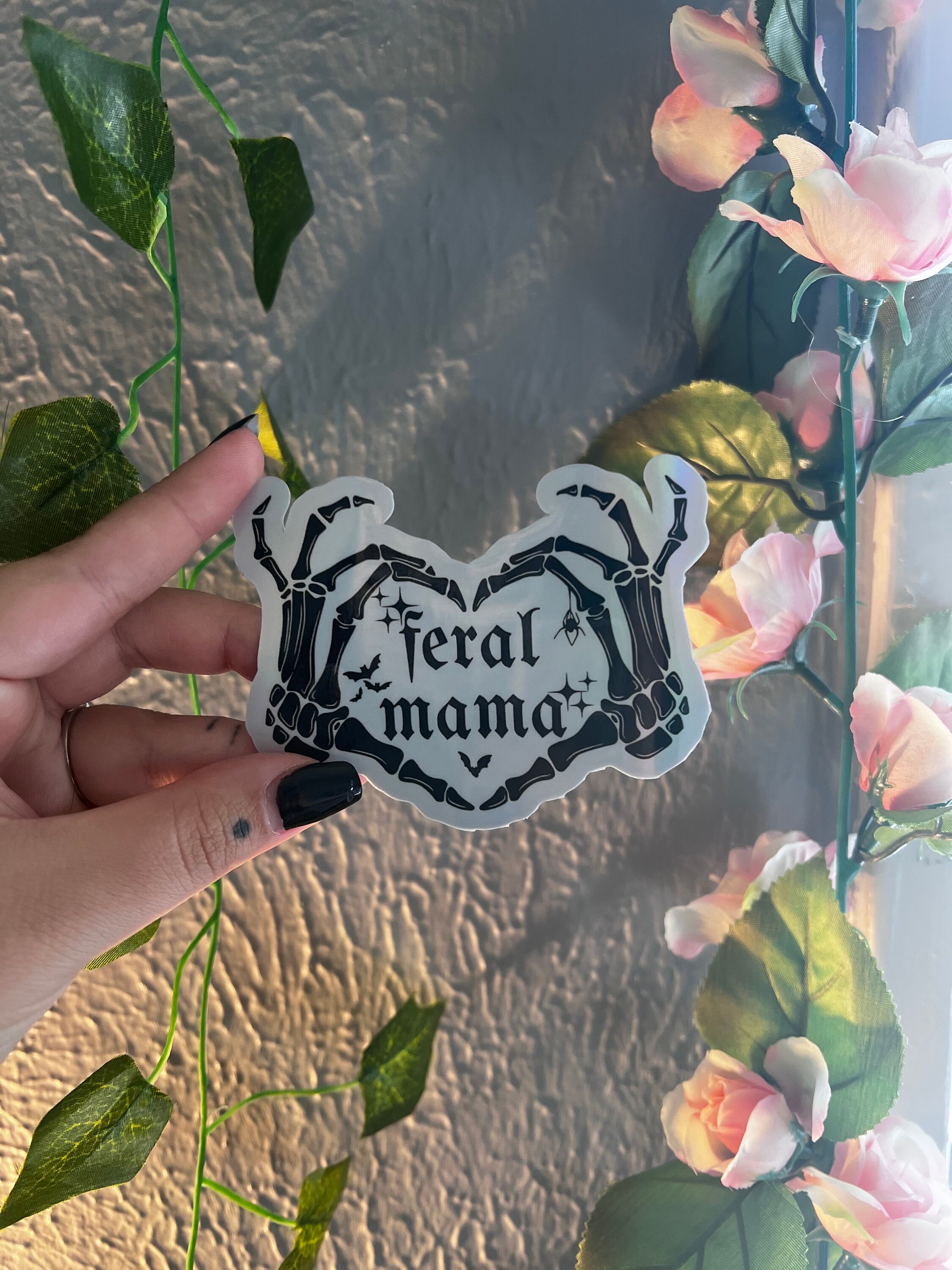 Feral Mama Sticker Sticker for Moms Goth/alt/grunge Sticker - Etsy