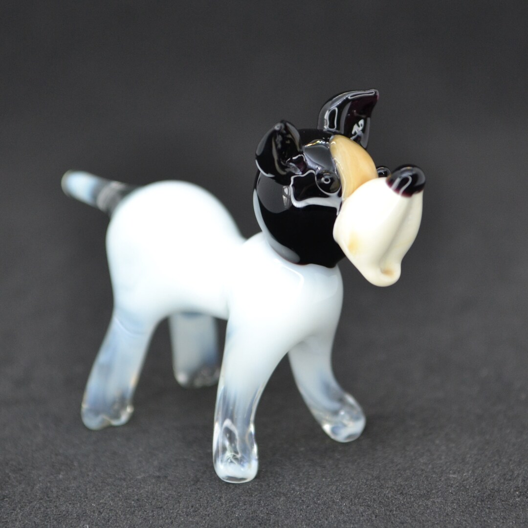 Glass Pug Figurine - Pug Garden Statue - Gifts for Pug Lovers - White ...