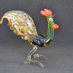 Murano Glass Chicken Figurine Art Glass Chicken Sculpture Collectible ...
