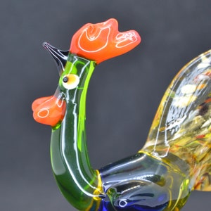 Murano Glass Chicken Figurine Art Glass Chicken Sculpture Collectible ...