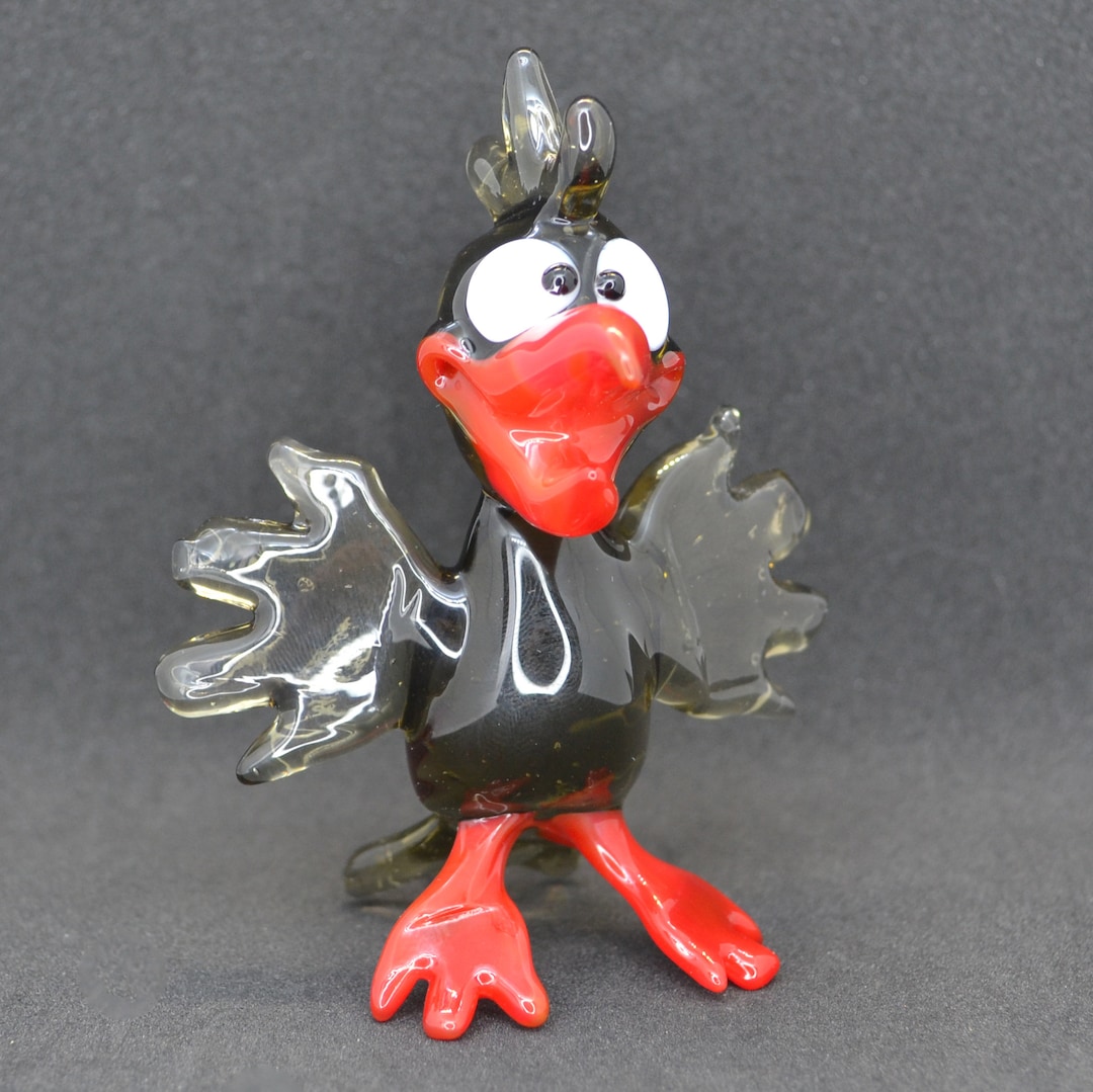 Murano Glass Crow Statue - Crow Gift Ideas Decoration for Helloween ...