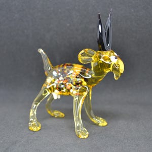 Glass Goat Desk Decor - Goat Glass Ornaments - Yellow Glass Goat ...