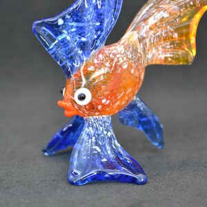 Blown Glass Fish Sculpture Decorative Glass Fish Blue - Etsy