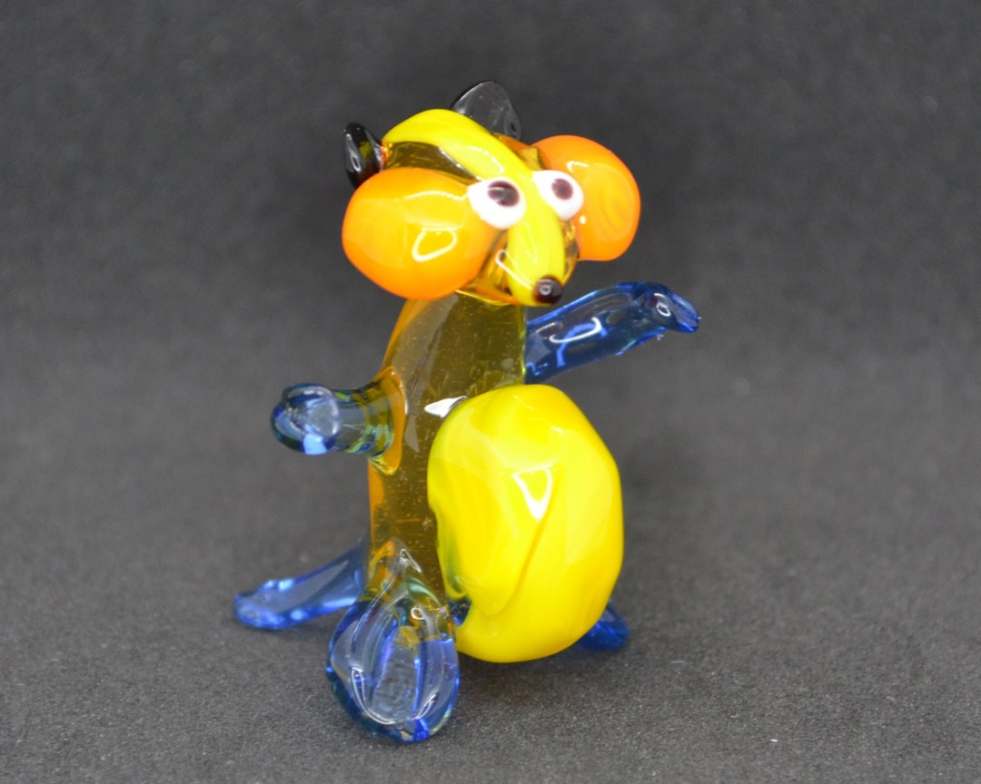 Glass Badger Figurine - Blown Glass Badger Sculpture - Collectible ...
