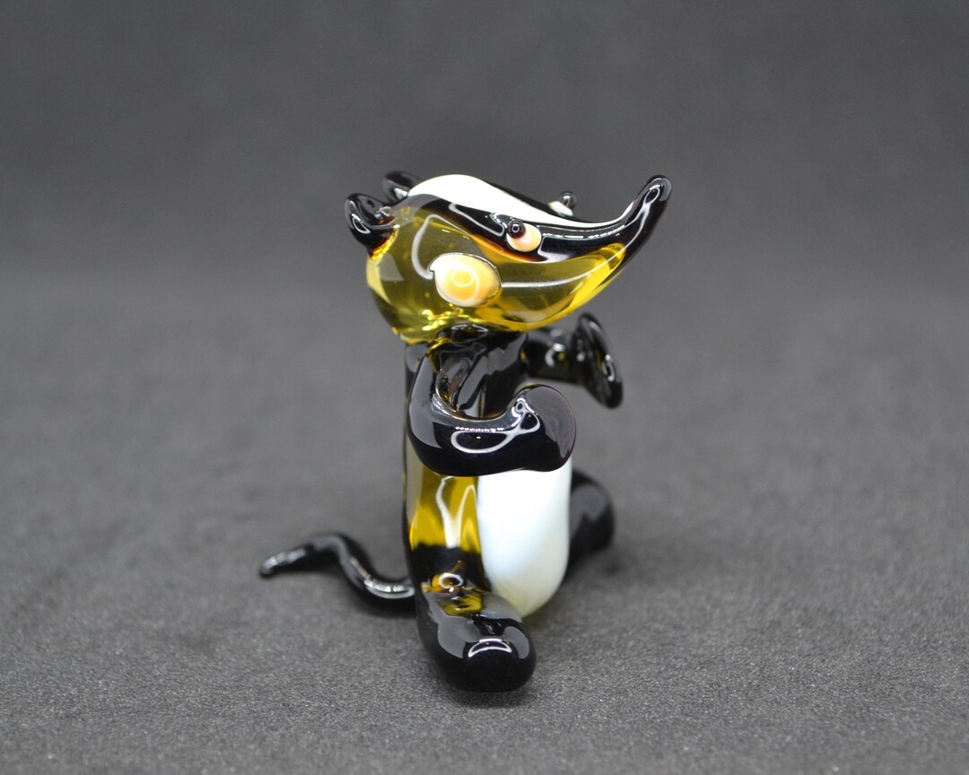 Collectible Glass Badger Ornament - Art Statue Badger Decor - Glass ...
