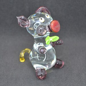 Art Glass Pig Figurine - Glass Pig Sculpture - Blown Glass Pig Statue ...