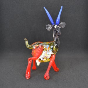 Murano Glass Goat Figurine Decorative Goat Scupture Blown Glass Goat ...
