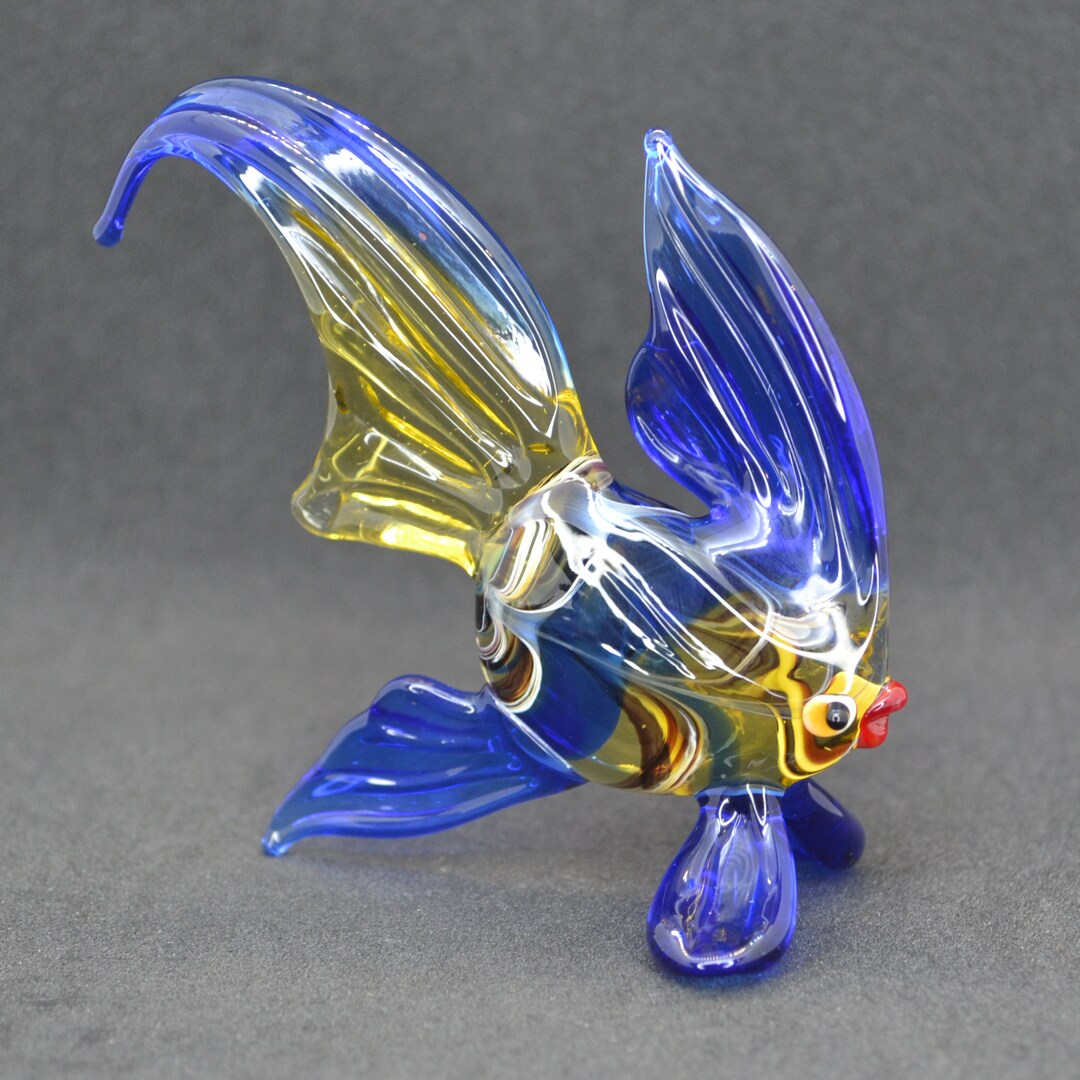 Glass Fish Figurine Fish Decoration for Shelf Fish Glass - Etsy