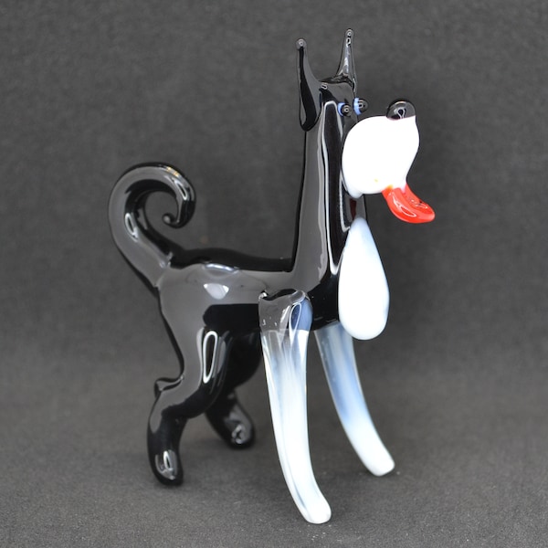 Glass Dog Miniature - Etsy