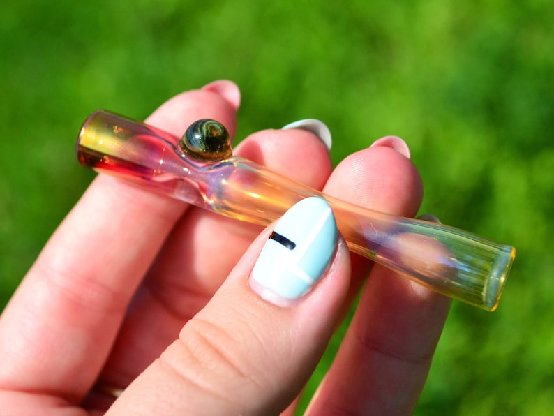 3 One Hitter Glass Cigarette Holder Handblown Chillum Etsy