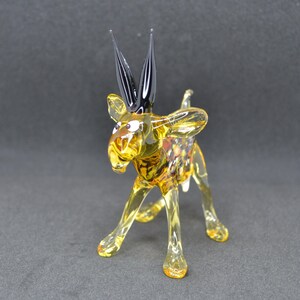 Glass Goat Desk Decor - Goat Glass Ornaments - Yellow Glass Goat ...