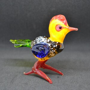 Blown Glass Chicken Sculpture – Handmade Glass Chicken Figurine ...