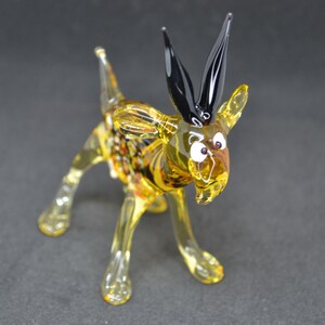 Glass Goat Desk Decor - Goat Glass Ornaments - Yellow Glass Goat ...