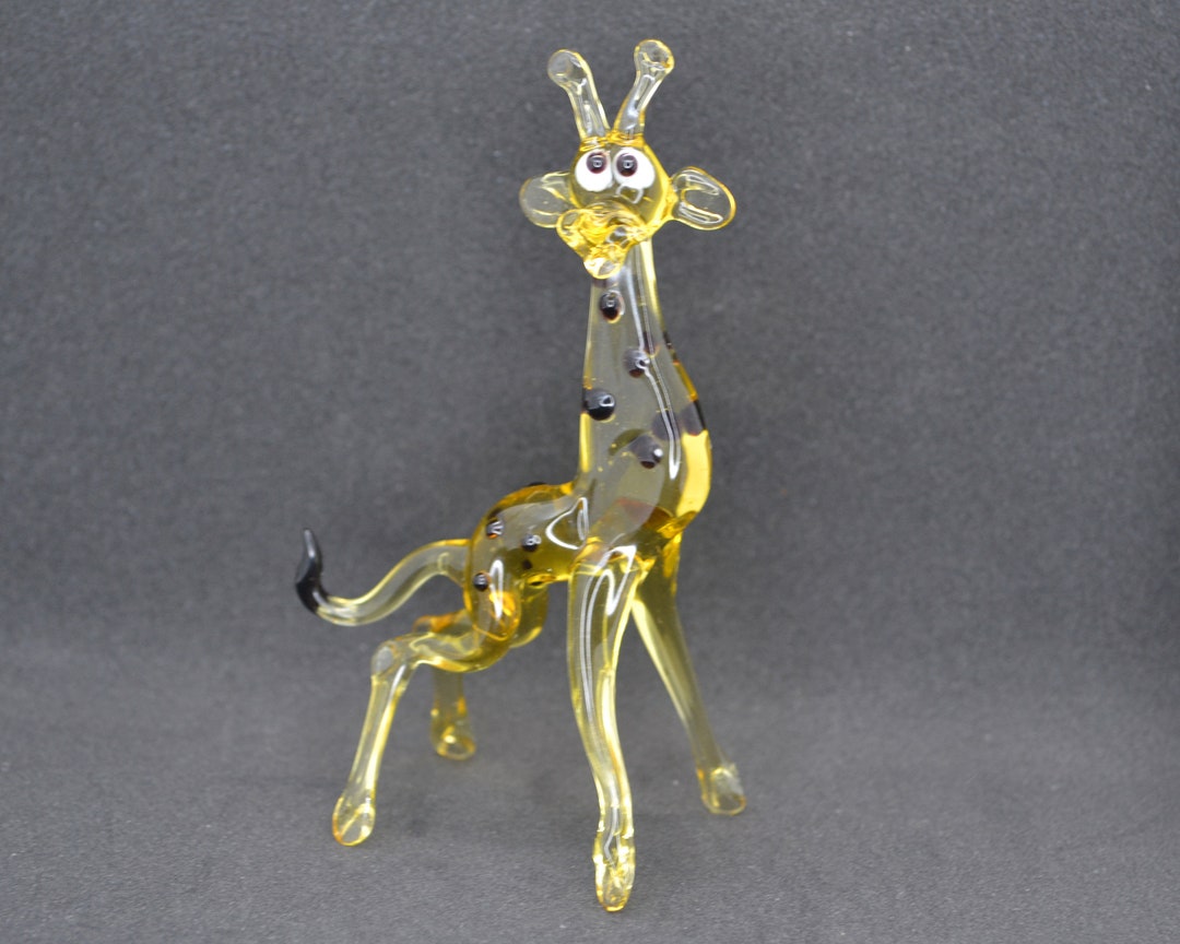 Glass Giraffe Collectible Ornament - Glass Blown Giraffe Sculpture ...