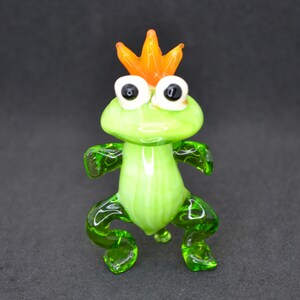Glass Frog Figurine - Blown Glass Frog Sculpture - Frog Gift Ideas ...