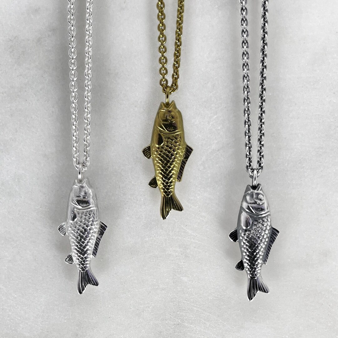 Gold Fish Necklace, Pisces Fish Necklace, Zodiac Pisces Pendant ...